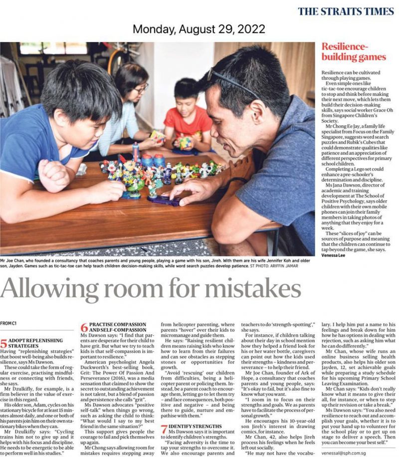 Media Interview on Building Resilience in Our Child – Coach Joe Chan